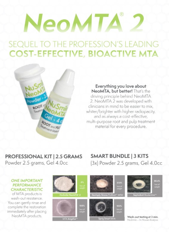 NuSmile NeoMTA 2 Professional Kit 2.5 gram – The Paediatric Dental Company